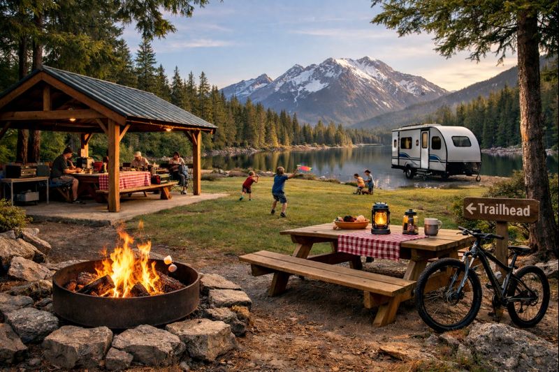 Choosing The Perfect Campsite - Shamrock 77 Camping